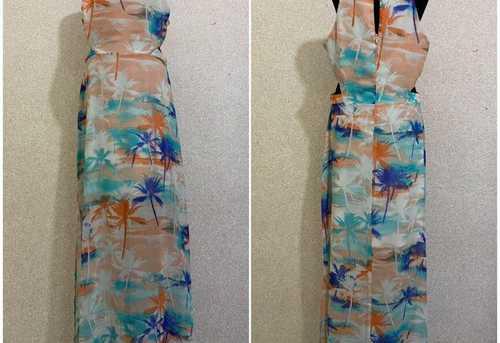 Платье сарафан new look 50 размер шифон