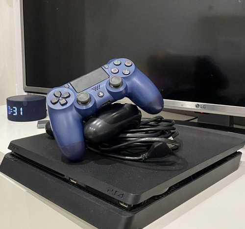 Sony playstation 4 slim 1 tb, 2 джойстика