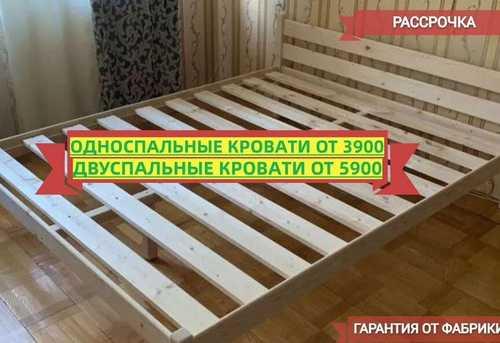 Кровать двухспальная новая не бу деревянная IKEA