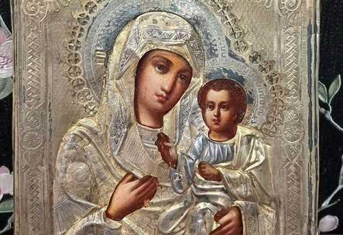 Икона Богородица Иверская Серебро 84 пробы