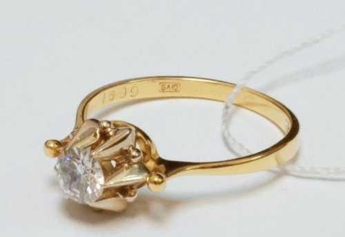 Золотое кольцо с бриллиантом 750 18 р