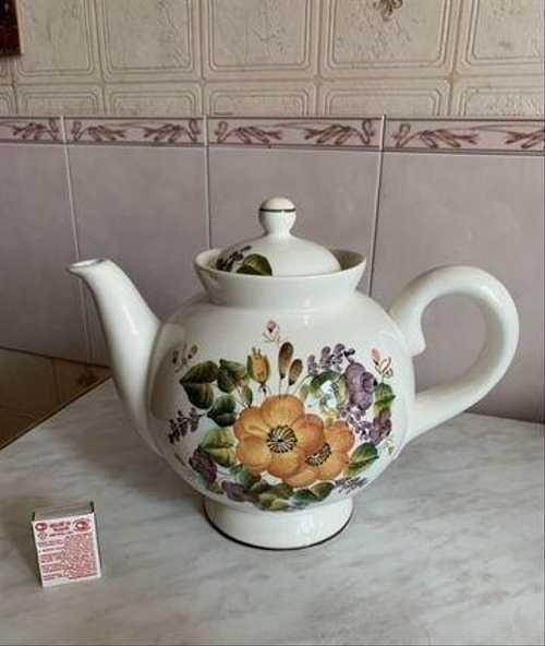 Заварочный чайник большой 3л фарфоровый СССР