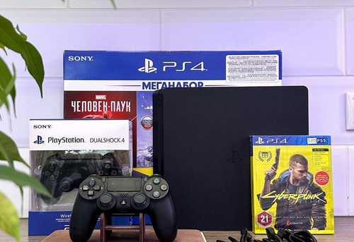 Sony PS4 Slim +70 игр /Cyberpunk 2077