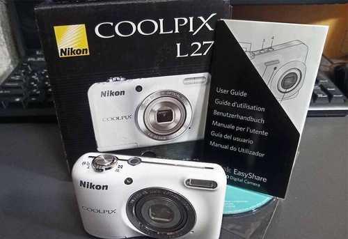 Nikon Coolpix L27, 16.1mpx, HD Video, 5x Zoom
