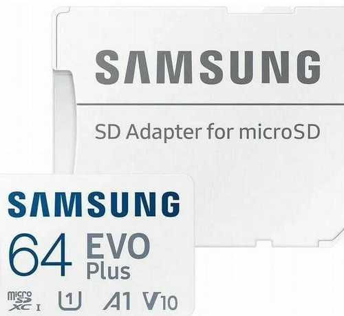 Флеш карта microsdhc 64Gb Samsung EVO Plus Class10