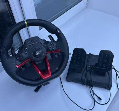 Руль Hori Wireless Racing Wheel Apex черный