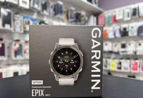 Garmin epix (Gen 2) Sapphire титановый белый