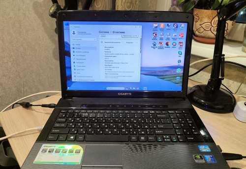 Ноутбук для работы и игр gigabyte Q2532N