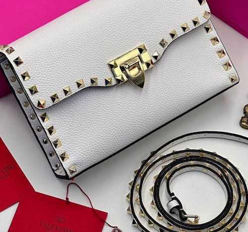 Сумка Valentino Rockstud белая