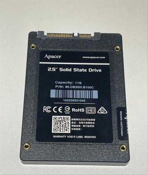 SSD Apacer AS350 panther 1000gb (100 процентный)