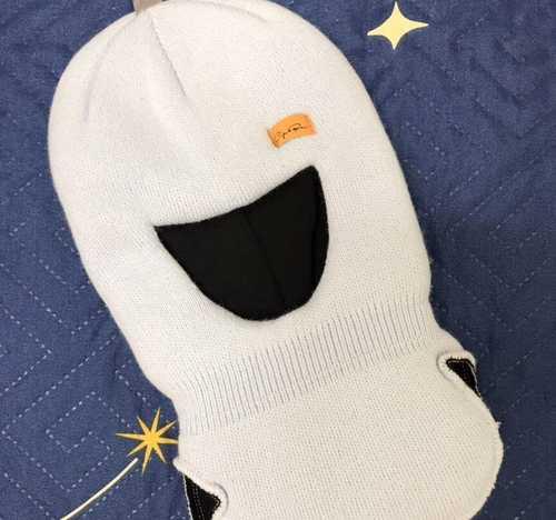 Шапка шлем голубой