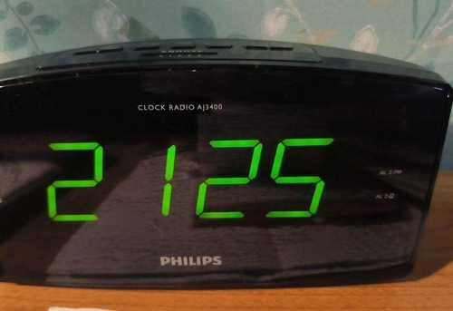 Часы будильник Philips с радио