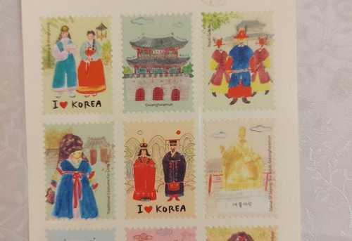 Почтовые марки Корея