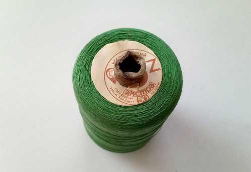 Нитки швейные в бобине 1000 м. № 50, зелёные