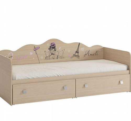 Детская кровать с ящиками для девочки Амели
