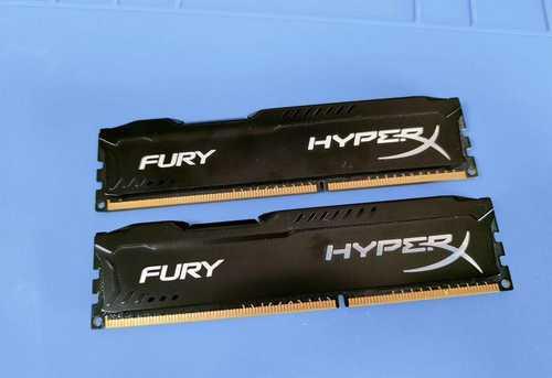 Память HyperX Fury 8 гб (4 гб x 2 шт.) DDR3 1866 м
