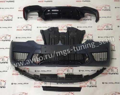 Передний бампер + диффузор стиль м5 Bmw 5 Series