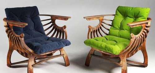 Кресло ракушка деревянная