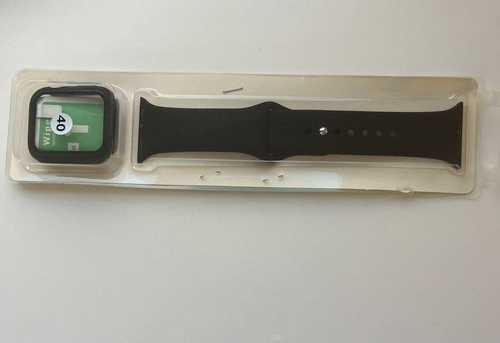 Ремешок и пластиковый бампер на apple watch 40mm