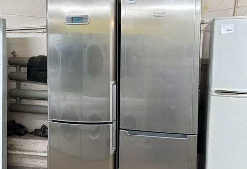 Холодильник бу металлик с дисплеем no frost
