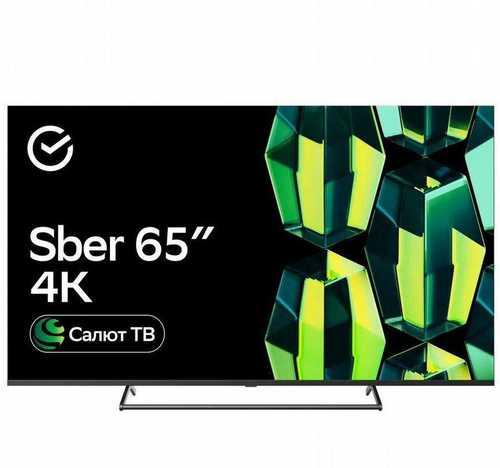 Новый телевизор Sber SDX-65U4125, UHD, RAM 2Gb