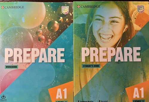 Учебник и тетрадь cambridge prepare A1