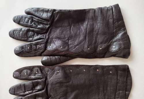 Перчатки женские кожаные италия размер 6.5