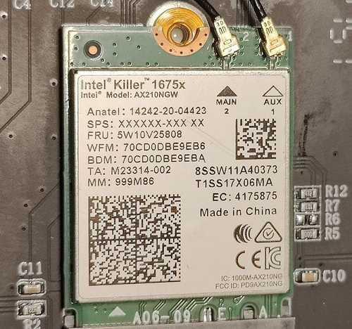 Pci-e WiFi 6E адаптер (intel killer ax1675)