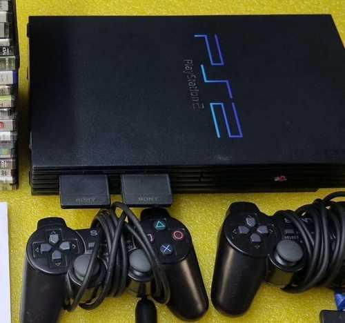 Sony playstation 2 ps2 fat с играми