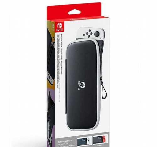 Чехол Nintendo Switch Oled Carrying Case & Screen Protector - Black (Official)