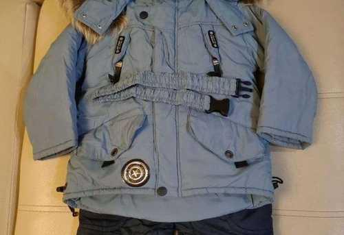 Зимняя куртка и комбенизон для мальчика 98
