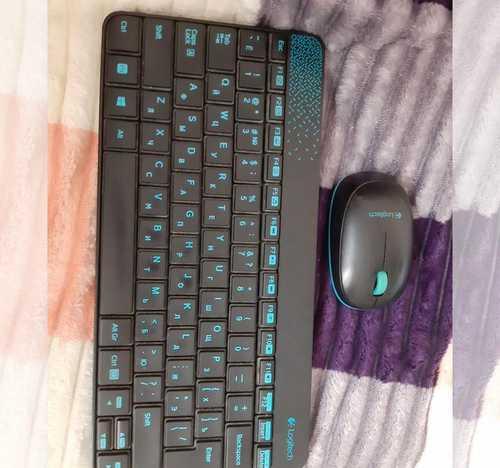 Беспроводная клавиатура и мышь logitech mk240