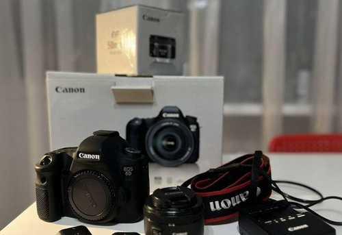 Фотоаппарат Canon 6d + объектив 50 mm 1.8