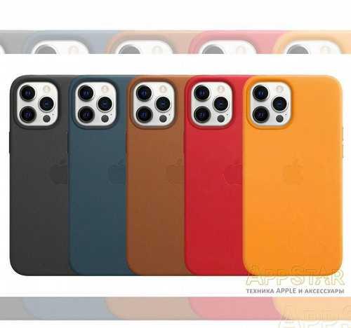 Чехол для iPhone 16 Pro Leather Case MagSafe