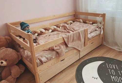 Кровать детская 160/80 из дерева (магазин)