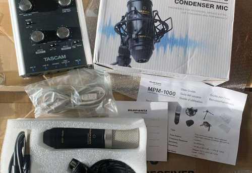 Marantz MPM-1000 микрофон + Taskam US-122MK II