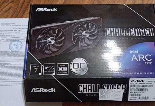 Видеокарта 8gb Asrock Intel Arc A750 Challenger