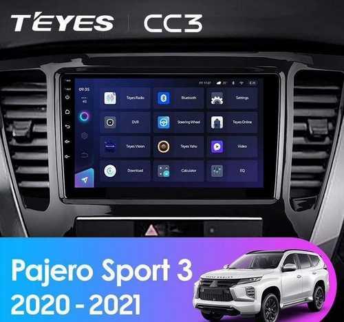 Штатная магнитола Teyes CC3 6/128 Mitsubishi Pajero Sport 3 (2020-2021)