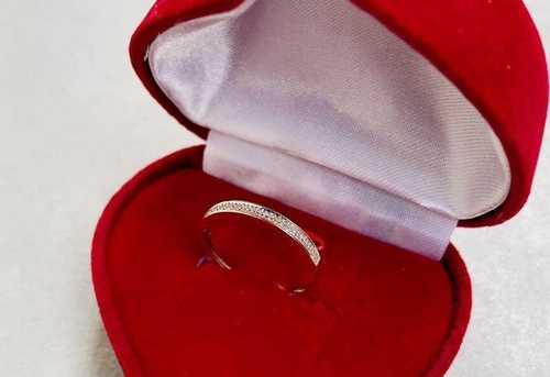 Золотое кольцо с бриллиантами 585 пр 16,5 дорожка