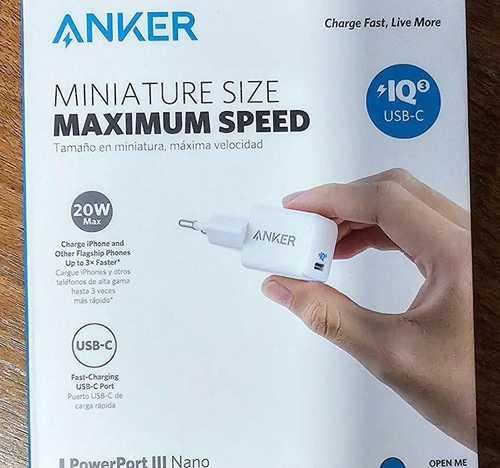 Зарядное устройство Anker 20 W PowerPort III