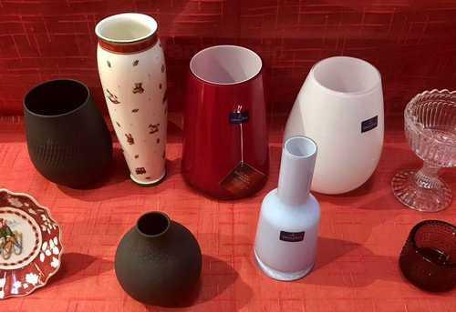 Вазы Villeroy boch, Iittala, Marimekko