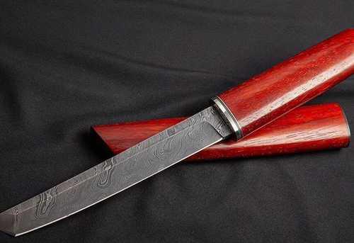 Нож "Танто большой", Дамасская сталь, рукоять и но