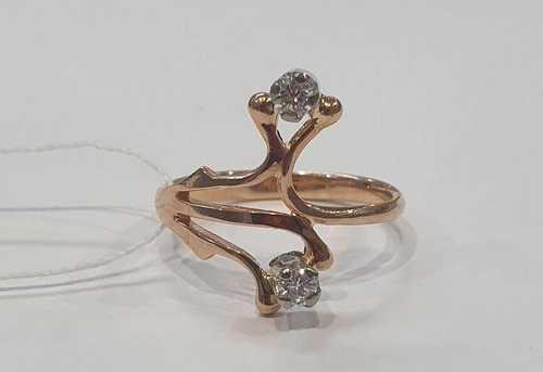 Золотое кольцо с бриллиантами 583