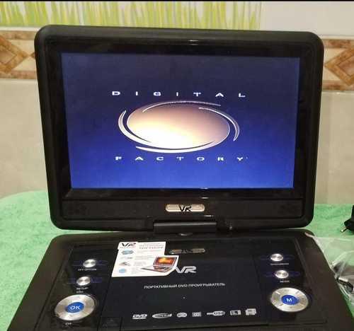 Портативный DVD плеер"VR" PDV-T102FV TV USB