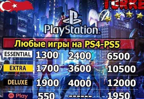 Подписка PS Plus Турция/Украина/Любые игры PS0716