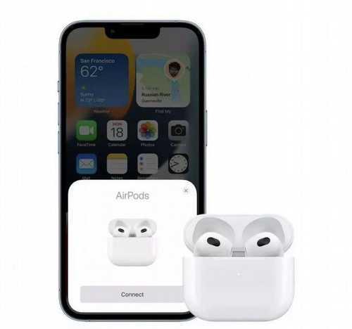 Беспроводные наушники AirPods 3 + гарантия+чехол