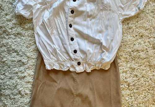 Набор юбка блузка топ 42-44 женский