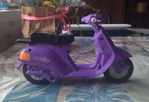 Детский игрушечный мотоцикл для кукол
