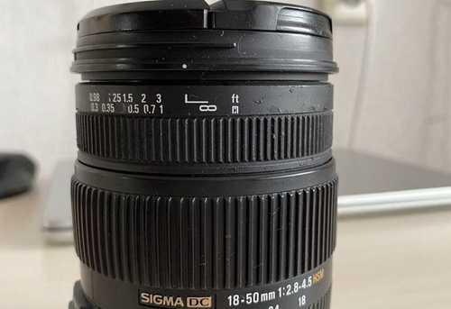 Объектив Sigma 18-50 для Canon