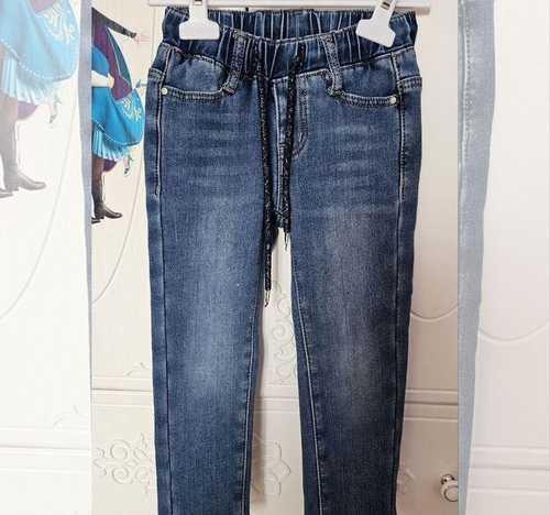 Утепленные джинсы на девочку 104